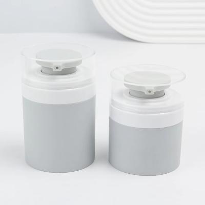 China 30ml 50ml 100ml Custom PP Airless Pump Bottles Empty Cosmetic Container with Clear Cap for sale