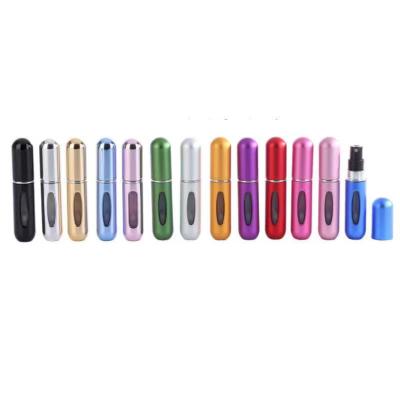 China 5ml 8ml Bottom Filling Perfume Bottle Refillable Mini Travel Atomizer Electroplated Portable Spray for sale