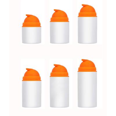 China 35ml 50ml 100ml Plastic Airless Dispenser Pump Bottle with PP Over Cap for sale