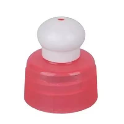 China PP Plastic Push Pull Bottle Caps 20mm 24mm 28mm Leak Proof Spout Caps for Liquid Packaging for sale