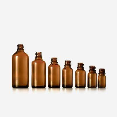 China Empty Essential Oil Bottles 5ml to 100ml Amber Glass Dropper Rollerball Spray for Pharmacy Skincare Packaging for sale