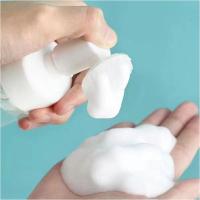 China 100ml 200ml Silicone Brush Foam Pump Bottle Reusable Plastic Dispenser for Facial Cleanser Soap for sale