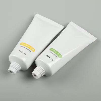 China 30mm Diameter Cylindrical Head Cap Plastic Cream Tube Support Silk Printing Hot Stamping for sale