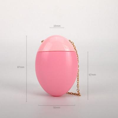 China 50ml Egg-Shaped Sunscreen Bottle with Detachable Gold Chain PP Plastic for sale