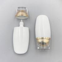 China 50ml Oval Luxury Gold Sunscreen Bottle PP Plastic Custom Cosmetic Packaging for Skincare Lotion for sale