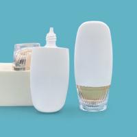 China 50ml Oval Luxury Gold Sunscreen Bottle PP Plastic Custom Cosmetic Packaging for Skincare Lotion for sale