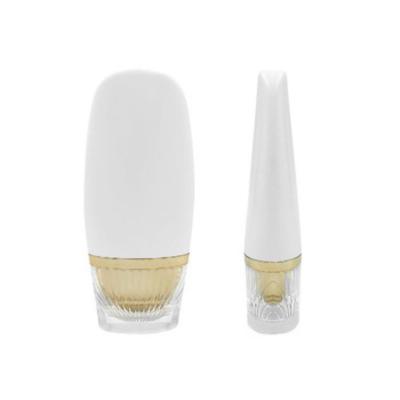 China 50ml Oval Luxury Gold Sunscreen Bottle PP Plastic Custom Cosmetic Packaging for Skincare Lotion for sale