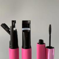 China Empty Mascara Bottle 10ml Gloss Pink Plastic Tube with Silicone Brush Wand for Eyelash Serum Packaging for sale