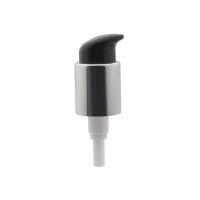 China PP Plastic Lotion Pump Dispenser 24/410 Black White Silver Electroplate Cream Pump Head for Cosmetic Serum Foundation Packaging for sale