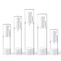 China Pink Clear Airless Vacuum Spray Bottle 15ml 30ml 50ml Refillable Fine Mist Atomizer Portable Travel Cosmetic Container for sale