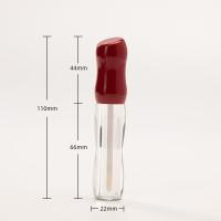 China Refillable Hourglass Lip Gloss Bottles 5ml Clear Lip Glaze Tubes with Applicator Wand Custom Caps for sale