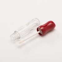 China Refillable Hourglass Lip Gloss Bottles 5ml Clear Lip Glaze Tubes with Applicator Wand Custom Caps for sale