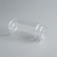 China 35gr Clear Transparent Powder Spray Bottle Empty Plastic Press Powder Pump Dispenser for Hair Dry Cleaning for sale