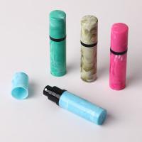 China 5ml Marble Pattern Plastic Bottom Fill Perfume Atomizer Portable Pocket Refillable Travel Fragrance Mist Spray for sale
