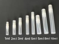 China Slim Transparent Pocket Perfume Dispenser Vial Reusable Mini Mist Spray Bottle for sale