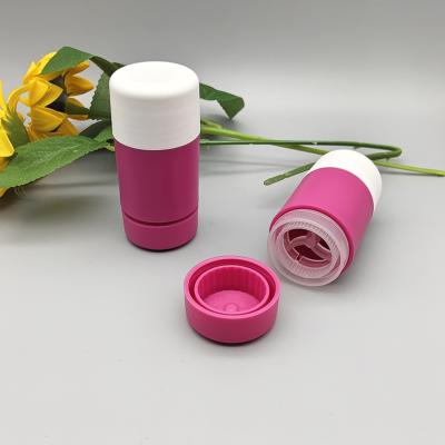China 15g 30g 50g 75g PP Matte Two-Tone Twist up Stick Container Empty Rotatable Plastic Tube for Deodorant for sale
