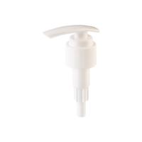 China 32/410 Lotion Pump Dispenser White Ribbed Plastic Liquid Pump for Shampoo and Body Wash Bottle Professional Cosmetic Packaging for sale