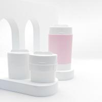 China 40g Flat Oblong Top Fill Deodorant Stick Container PP Plastic Top loading Replaceable for sale