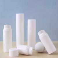 China Customizable White Snap Lock Airless Vacuum Pump Bottle Skincare Lotion Serum 30/50/75ml Container Custom Logo Color for sale