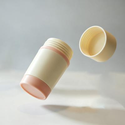 China New Design 35g 50g 75g PP Double Shell Body Fragrance Deodorant Balm Stick Container for sale