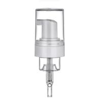 China 30mm Plastic Foam Pump With Clear Transparent Cap 30 Tooth Screw Foaming Dispenser Pump for Facial Cleanser Hand Soap for sale