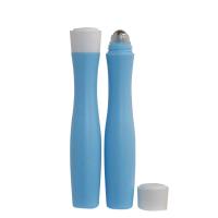 China Portable Curved Plastic Stainless Roller Ball Bottle Cosmetic Essential Oil Deodorant Perfume for sale