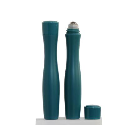 China Portable Curved Plastic Stainless Roller Ball Bottle Cosmetic Essential Oil Deodorant Perfume for sale