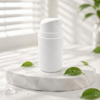 China Multiple Types Cylinder Airless Bottle White Plastic Press Airless Pump Bottle With Clear Cap for Lotion Cream Packaging for sale