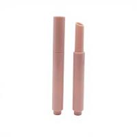 China 2.4g Press Lipstick Tube Empty Push up Plastic Lip Balm Container Glossy Color Cosmetic Lipstick Packaging Tube for sale