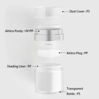 China 30ml Press Airless Cream Jar Vacuum Pump Cosmetic Container for Face Cream Skincare Packaging for sale