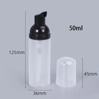 China 50ml Black 32mm Foam Pump Bottle Set Foaming Soap Dispenser for Body Wash and Facial Cleanser for sale