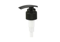 China Black PP Lotion Dispenser Pump 24mm 28mm with Ribbed Surface - Custom Colors Available for sale