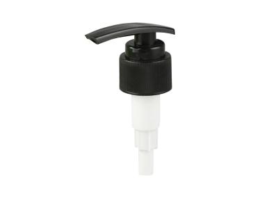 China Black PP Lotion Dispenser Pump 24mm 28mm with Ribbed Surface - Custom Colors Available for sale