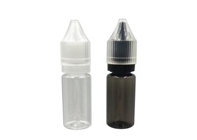 China 10ml PET Refillable Dropper Bottles with Multiple Cap Colors - Customizable Essential Oil & E-Liquid Containers for sale
