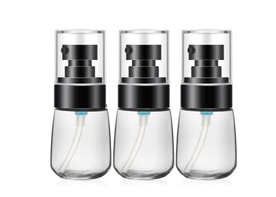 China 30ml Transparent PETG Cosmetic Bottle with Black Foam Pump for Creams and Lotions for sale