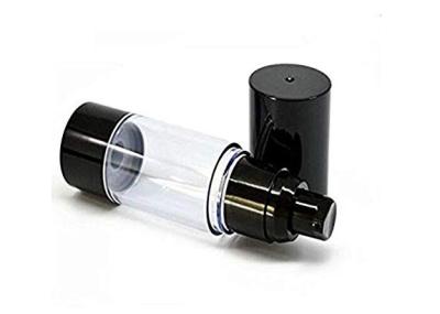 China Black 15ml 30ml 50ml Airless Cosmetic Pump Bottles - Recyclable Waste-Reducing Container for Creams for sale