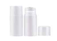 China 50ml PP Plastic Airless Cosmetic Bottles for Travel and Daily Use - White Color Customizable for sale