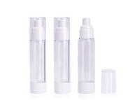 China 50ml White Airless Cosmetic Bottle with Non-Spill Pump for Skin Care & Hair Products for sale