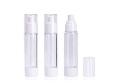 China 50ml White Airless Cosmetic Bottle with Non-Spill Pump for Skin Care & Hair Products for sale