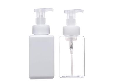 China 450ml Clear Transparent PP Foaming Soap Bottle Refillable Leakage Proof PETG Dispenser SCPB-06 for sale