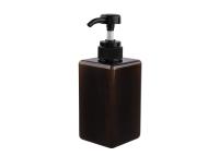 China 450ml Brown PETG Cosmetic Bottle with Lotion Pump - Reusable Large Capacity SCPB-07 Model for sale