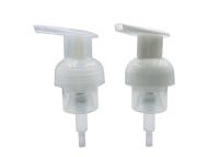 China 40mm Foaming Soap Pump Dispenser - Transparent & White PP Material with 5000pcs MOQ for sale