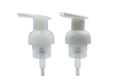 China 40mm Foaming Soap Pump Dispenser - Transparent & White PP Material with 5000pcs MOQ for sale