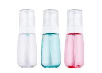 China 60ml PETG Transparent Blue Pink Cosmetic Plastic Bottles with Lotion Pump for sale