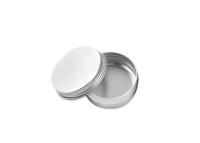China Food Grade 60ml Aluminum Cosmetic Cream Jar with Screw Cap Lid Empty Round Lotion Jars for sale