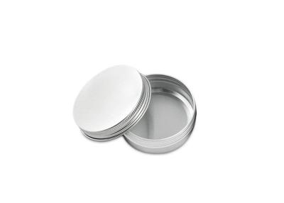 China Food Grade 60ml Aluminum Cosmetic Cream Jar with Screw Cap Lid Empty Round Lotion Jars for sale