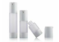 China White Plastic Airless Pump Bottles 15ml 30ml 50ml for Creams and Cosmetics with Custom Colors for sale