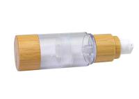 China 100ml Bamboo Lotion Pump Airless Cosmetic Bottles Without Tube for Creams and Serums for sale