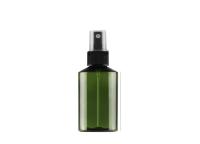 China 150ml Portable PET Cosmetic Spray Bottle with Fine Mist Sprayer - Green Bottle Black Pump Model SCSB-08 for sale