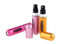 China 5ml Leak-Proof Pen Perfume Bottle Refillable Glass Aluminum Spray Container for Travel for sale